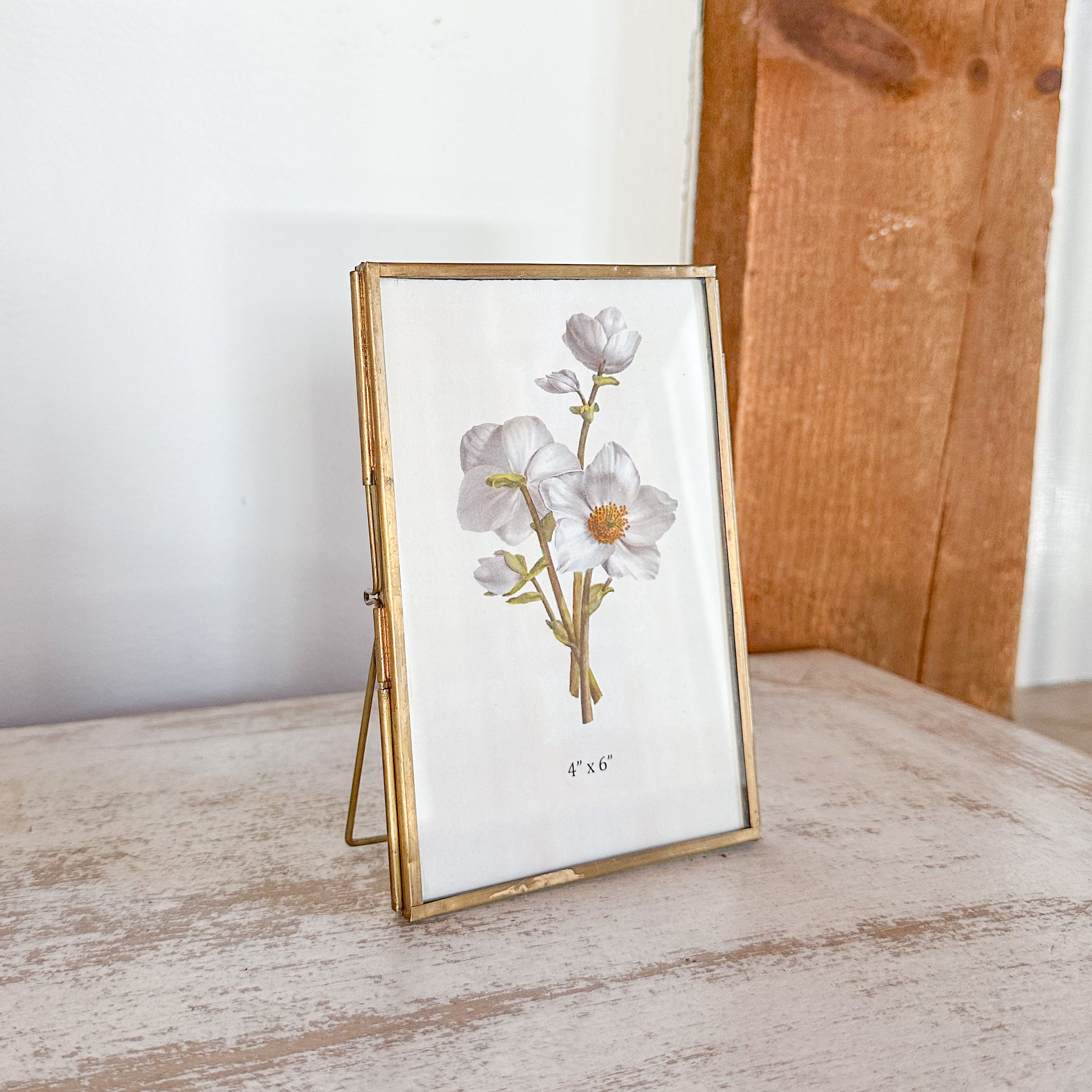 4' x 6" Brass & Metal Glass Frame | Vintage Inspired Décor | Purple ...