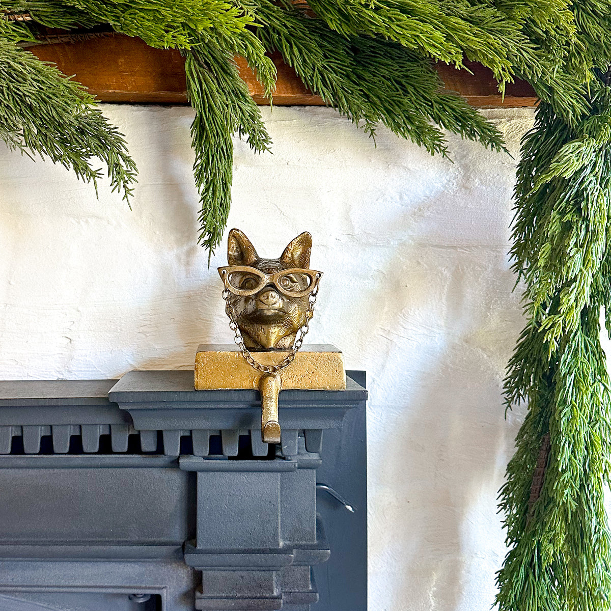 Brass Forest Fox Stocking Holder – Purple Rose & Co